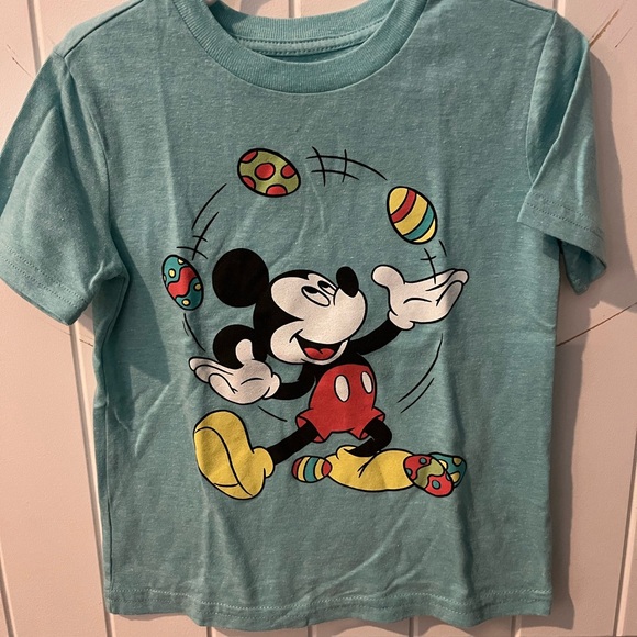 Disney | Shirts & Tops | Disney Kids Aqua Mickey Mouse Juggling Tee ...